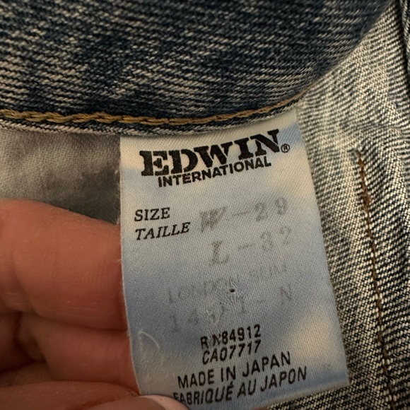 Edwin | Jeans | Edwin London Slim Japan Straight Legged Jeans Mom ...